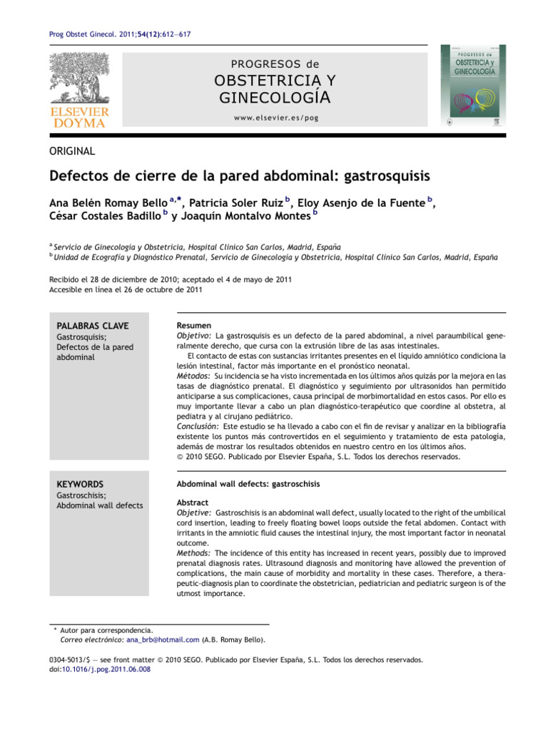 Gastrosquisis | PDF | Parto | Feto