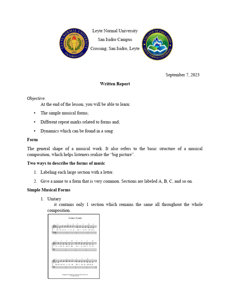 Teaching Music Report | PDF | Musical Forms | Entertainment