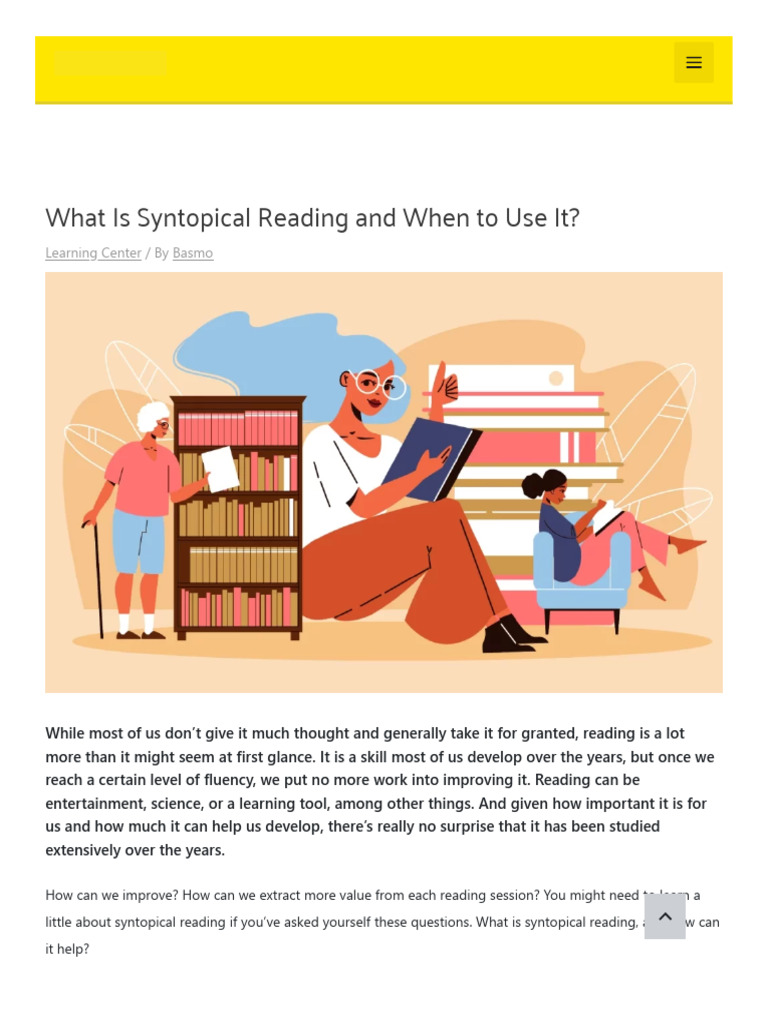 What Is Syntopical Reading - Basmo | PDF