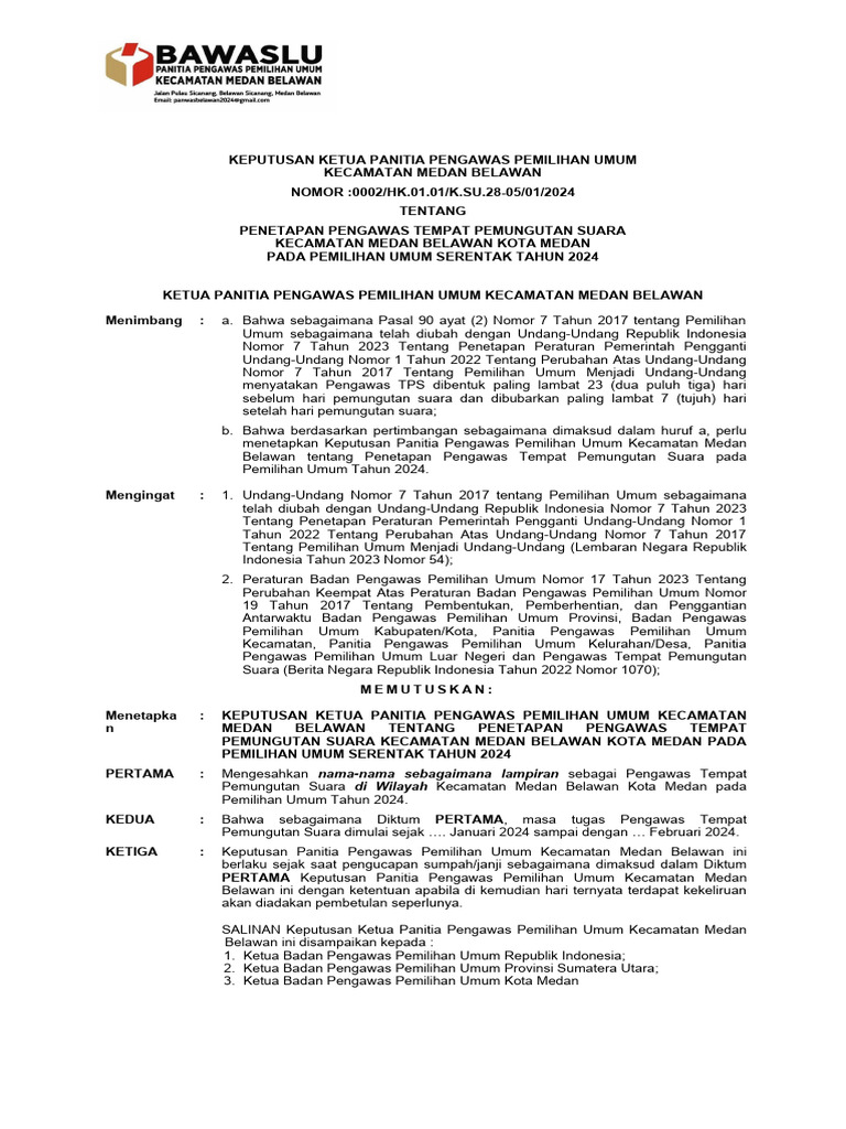 Draft SK PTPS 2024 Alhamdulillah Fix | PDF