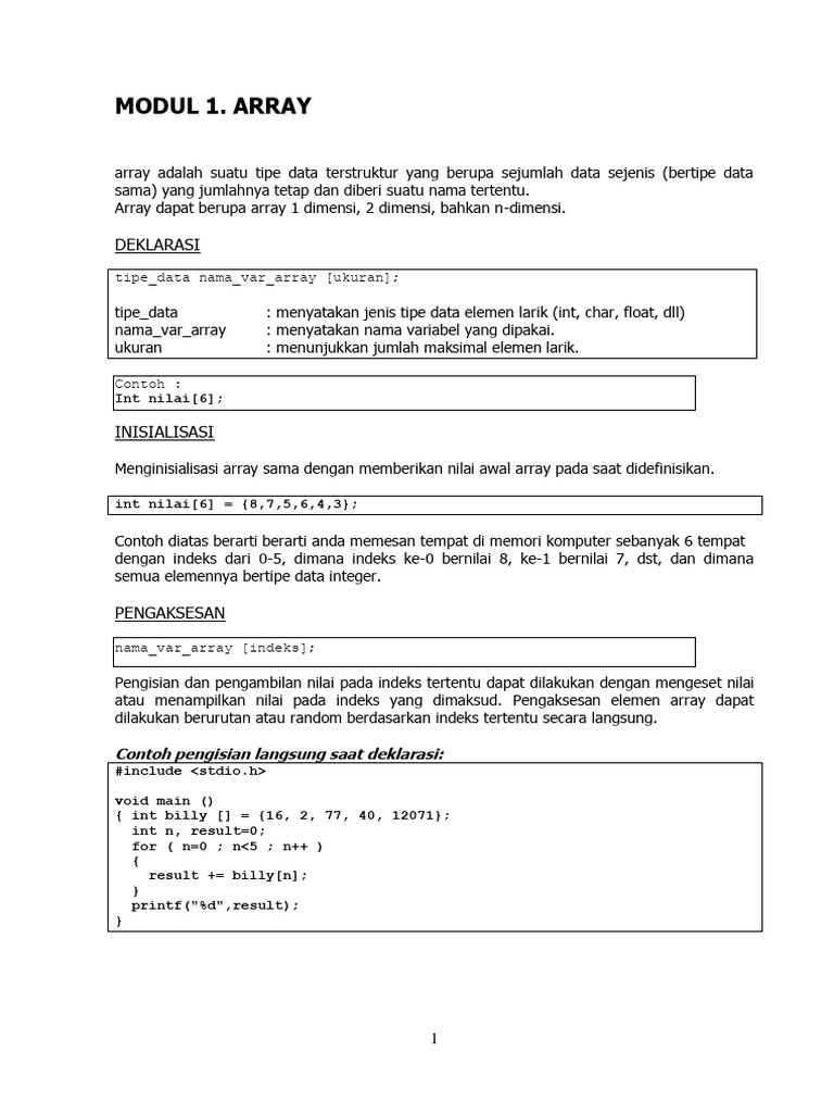 Modul Struktur Data C - Opt | PDF