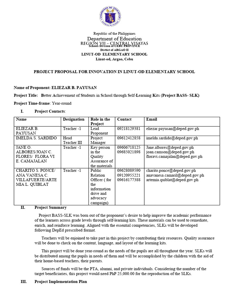 Innovative School Based Project | PDF Innovative School Based Project | PDF