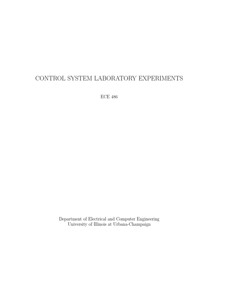 ECE486 Lab Manual | Download Free PDF | Control Theory | Electric Motor