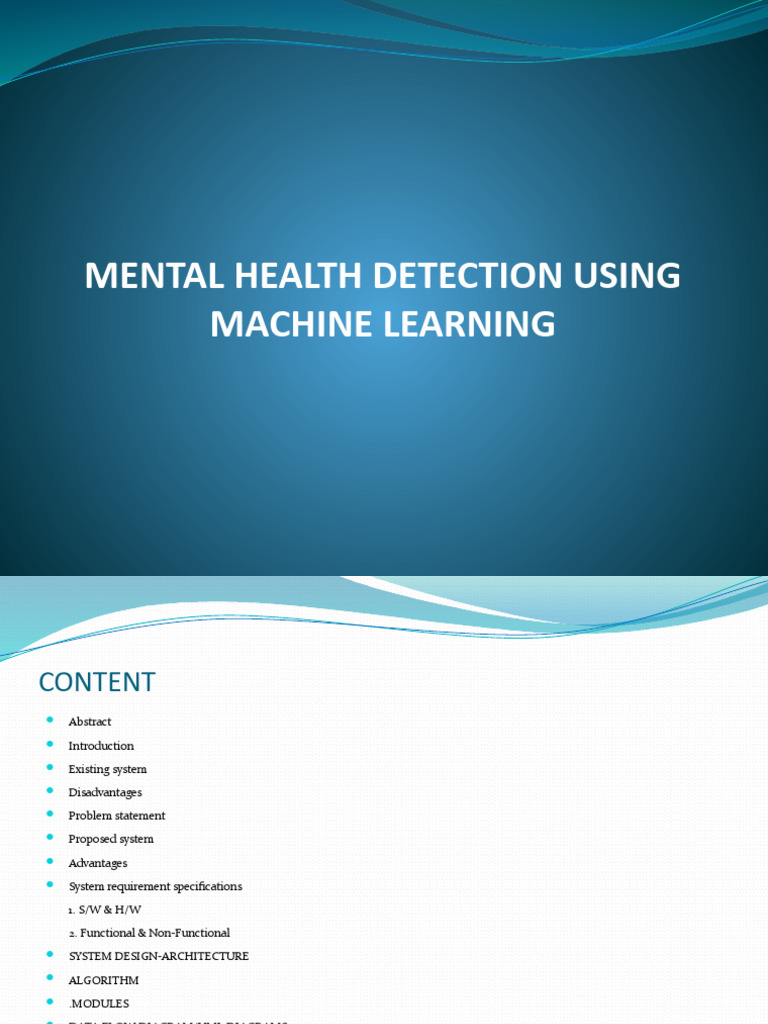 Mental Health Detection Using Machine Learning | Download Free PDF ...