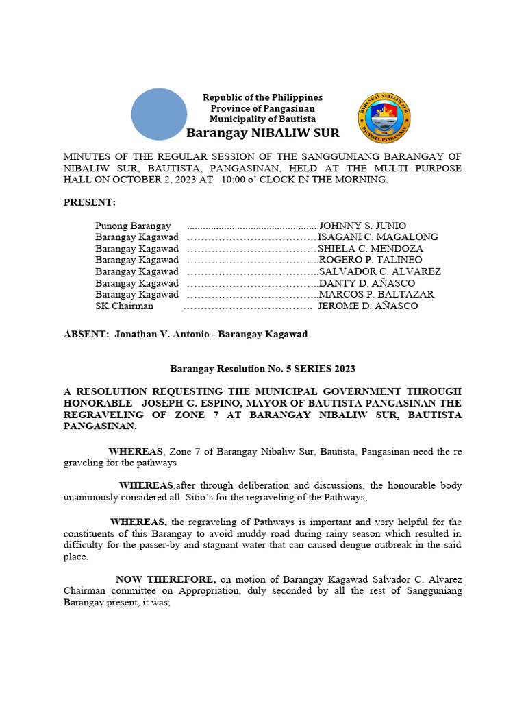 Resolution of Re Gravelling 2 | PDF | Government