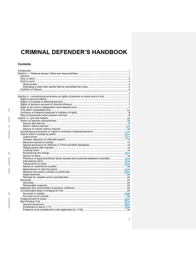 Criminal Defenders Manual July 2016 | PDF | Bail | Arrest