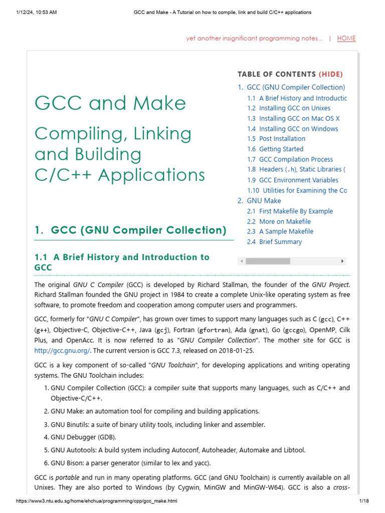 GCC and Make - A Tutorial On How To Compile, Link and Build C - C++ ... GCC and Make - A Tutorial On How To Compile, Link and Build C - C++ ...