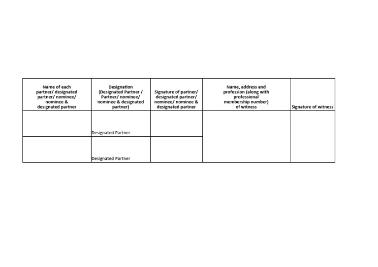 Subscriber Sheet For LLP | PDF