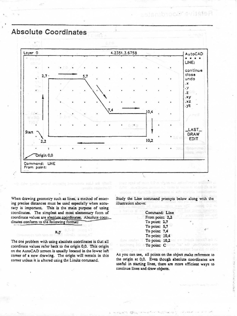Coordinate Key Entry - Practice Absolute, Relative, and Polar Methods ...