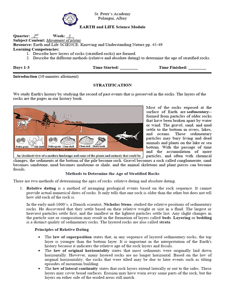 Earth and Life Science Quarter 1 Week 5 | PDF | Rock (Geology ...