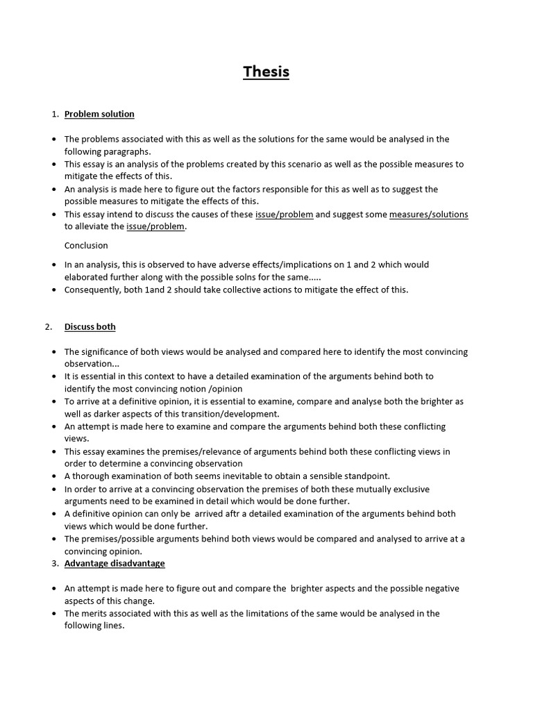 Thesis | Download Free PDF | Argument | Essays Thesis | Download Free PDF | Argument | Essays