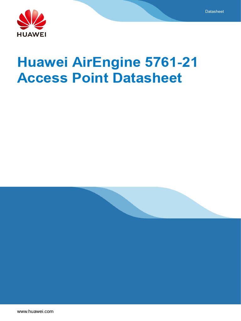 Huawei AirEngine 5761-21 Access Point Datasheet | PDF | Wi Fi | Computer Network