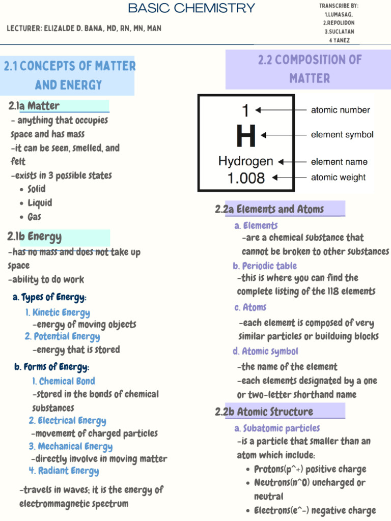 TRANS Chapter 2 Basic Chemistry Section B | PDF