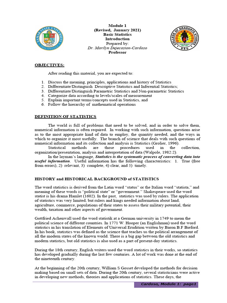 Stat1 2021 | PDF | Statistics | Statistical Inference