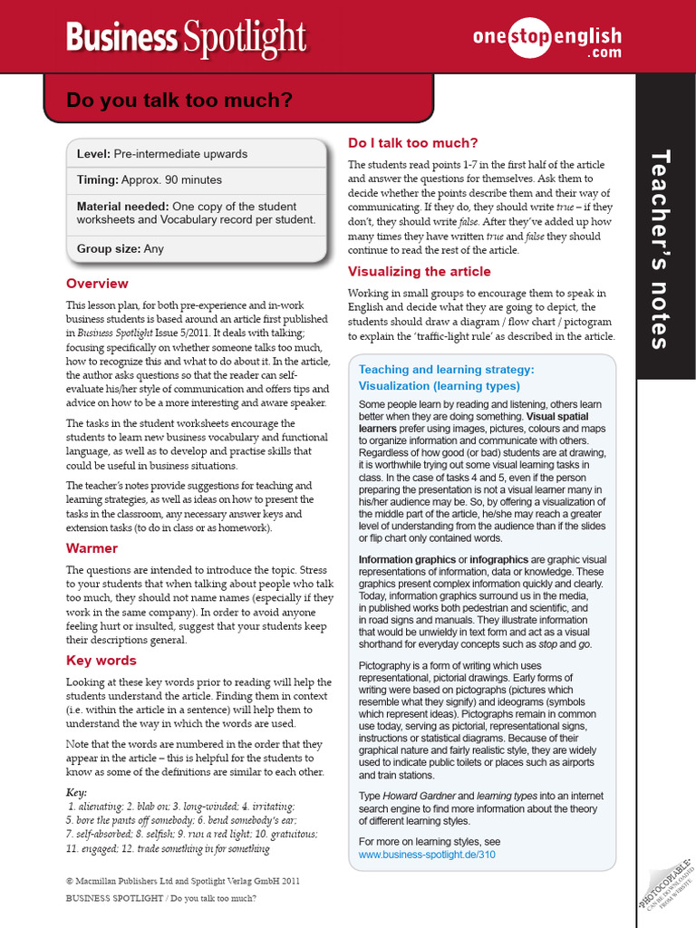 Do You Talk Too Much | PDF | Infographics | Human Communication