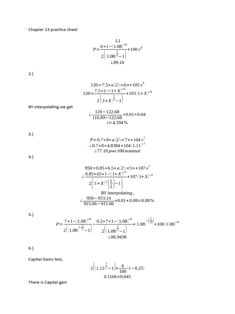 Chapter 13 Practice Sheet | PDF Chapter 13 Practice Sheet | PDF