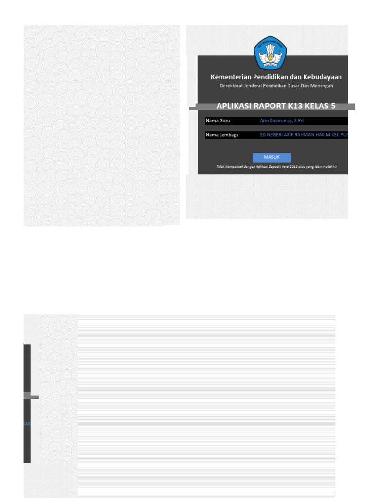 Rapot Ar - Kelas V - 5a.smt 1 | PDF