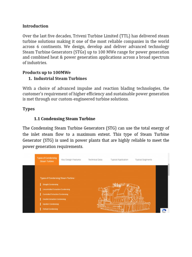 Triveni Turbines | PDF