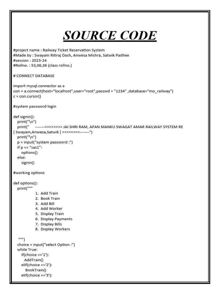 SOURCE CODE Railway | PDF | Security Engineering | Cryptography
