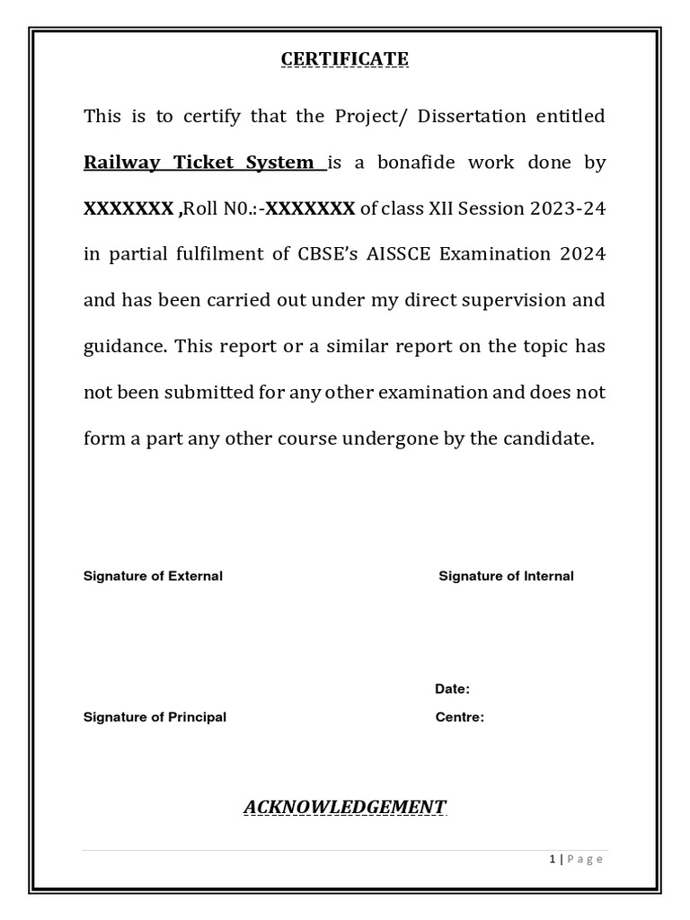 Certificate: Acknowledgement | PDF | Software Testing | Software ...