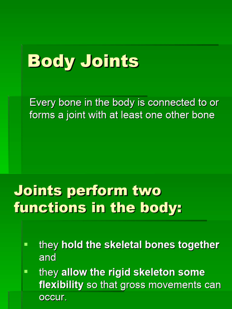 Body Joints | PDF | Language Arts & Discipline