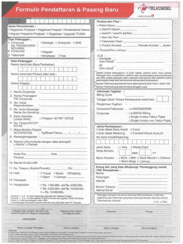 Form PSB_kartuHALO 2018 | PDF