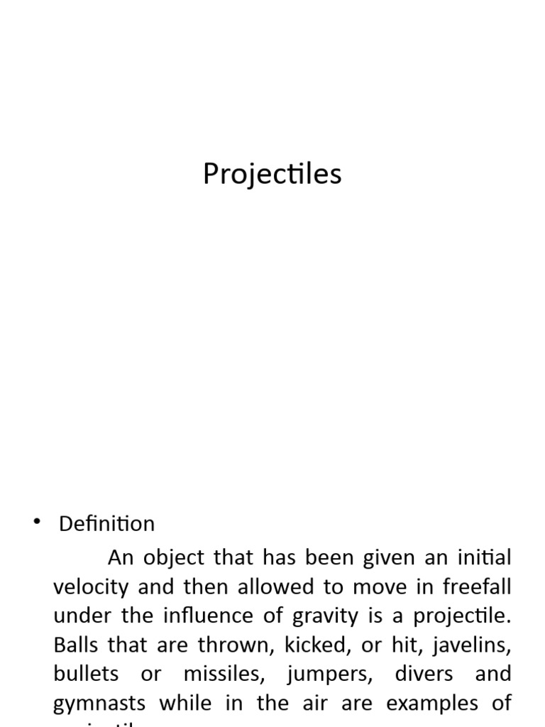 Projectiles | PDF | Acceleration | Force
