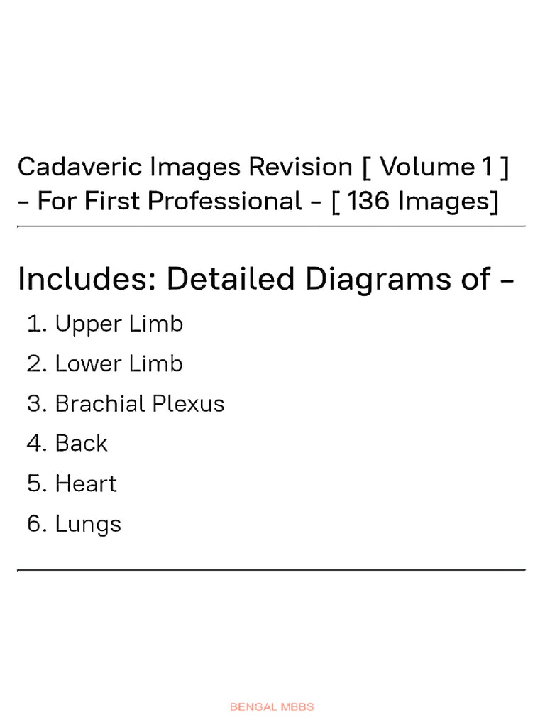 Anatomy Cadaver Image, Vol 1 | PDF