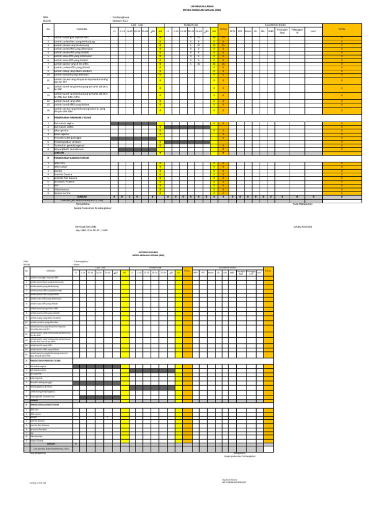 Form Pelaporan IMS | PDF
