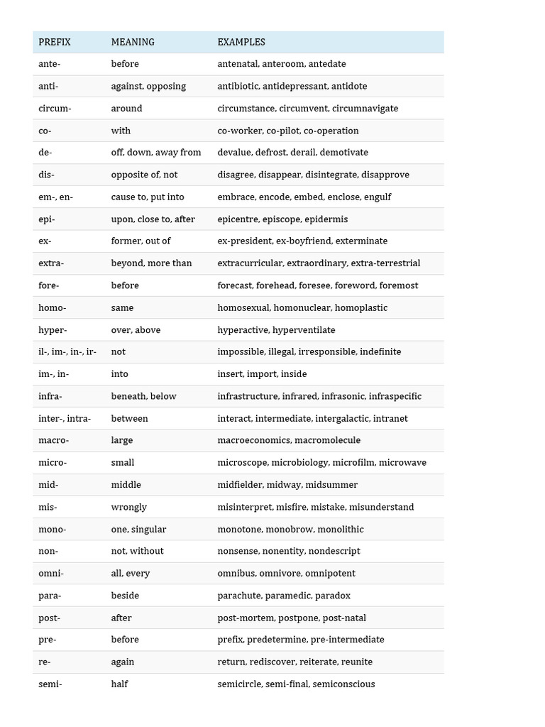 Prefix and Suffix | PDF