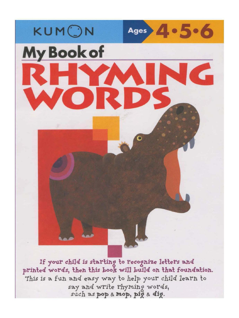 My Book of Rhyming Words | PDF | Human Communication | Writing