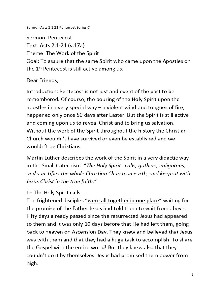 Sermon Pentecost | PDF