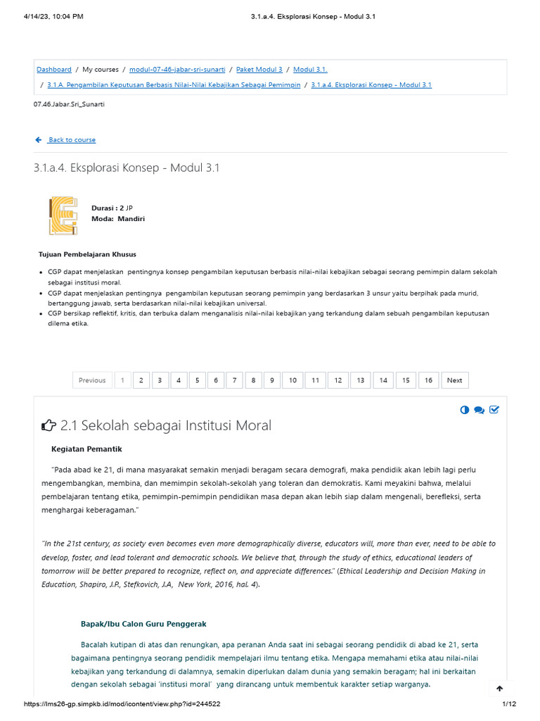 3 1 A 4 - Eksplorasi-Konsep-Modul-3 1-1 | PDF