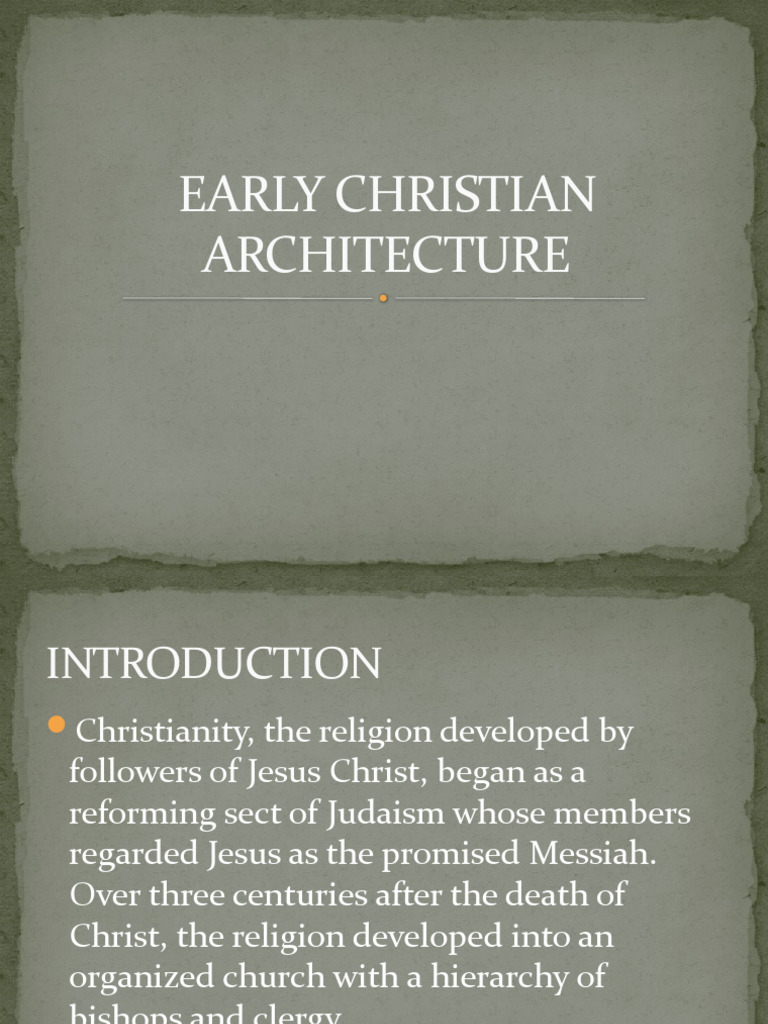 Early Christian Architecture | PDF | Church (Building) | Mosaic