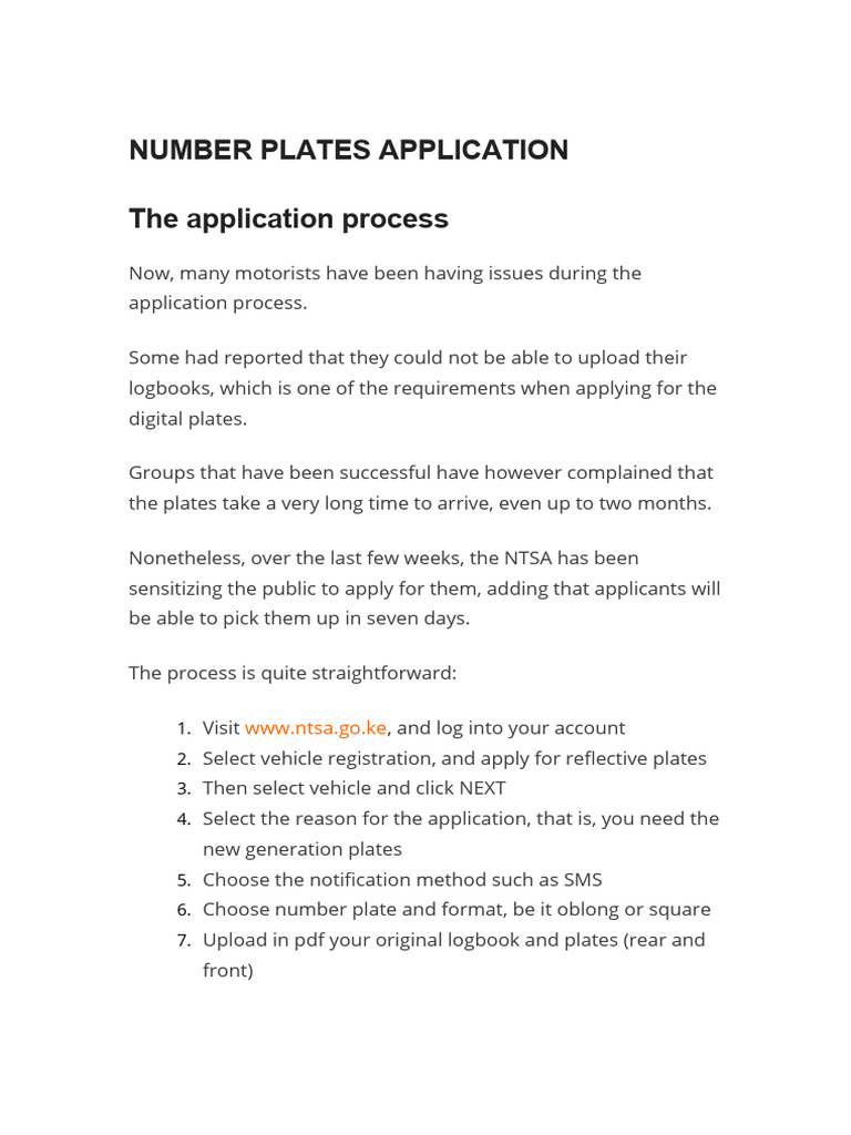 Number Plates Application | PDF