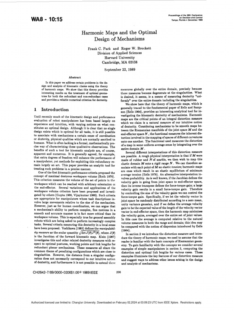 Harmonic Maps and The Optimal Design of Mechanisms | PDF