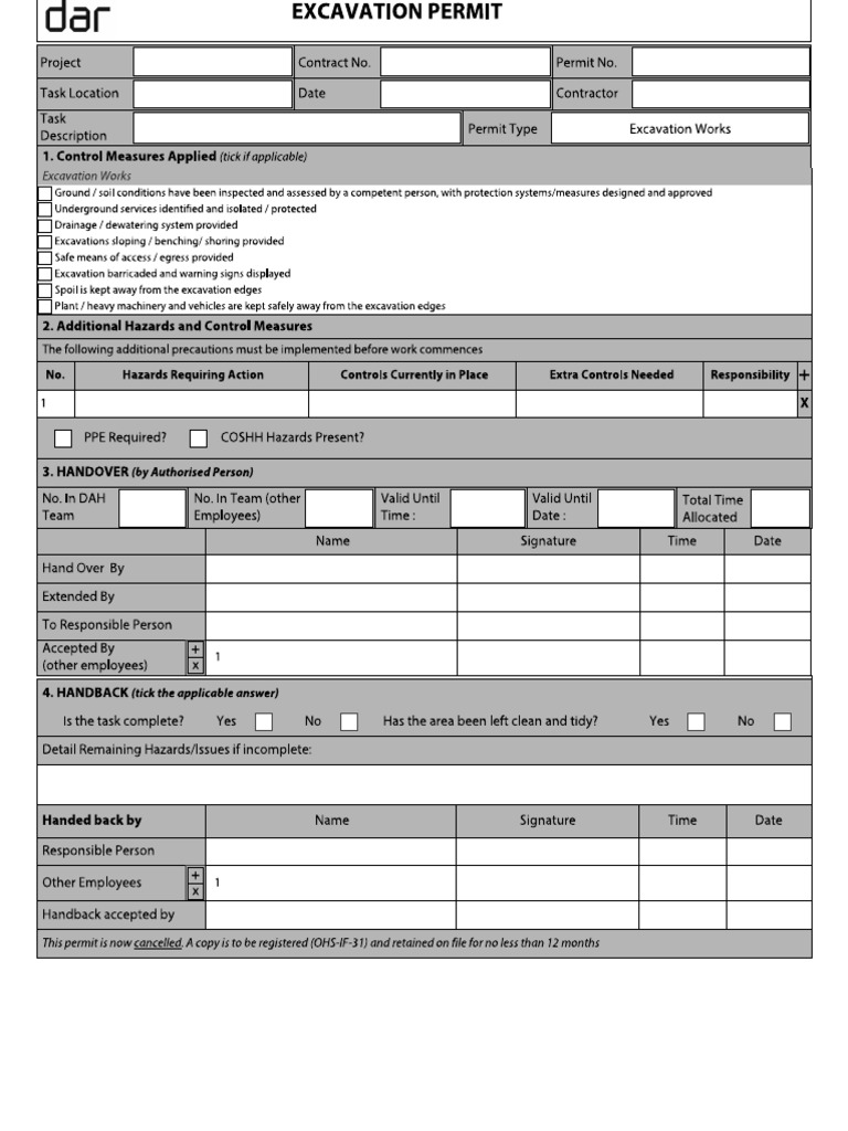 Excavation PTW | PDF