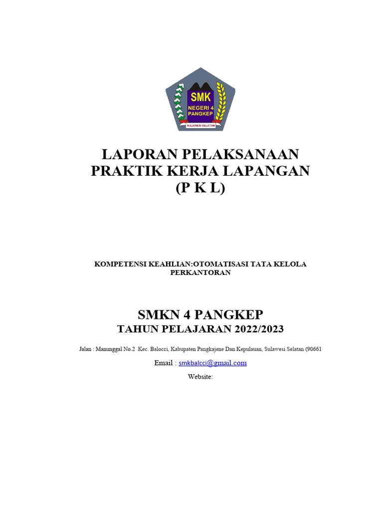 Laporan PKL SMKN 4 Kpu | PDF