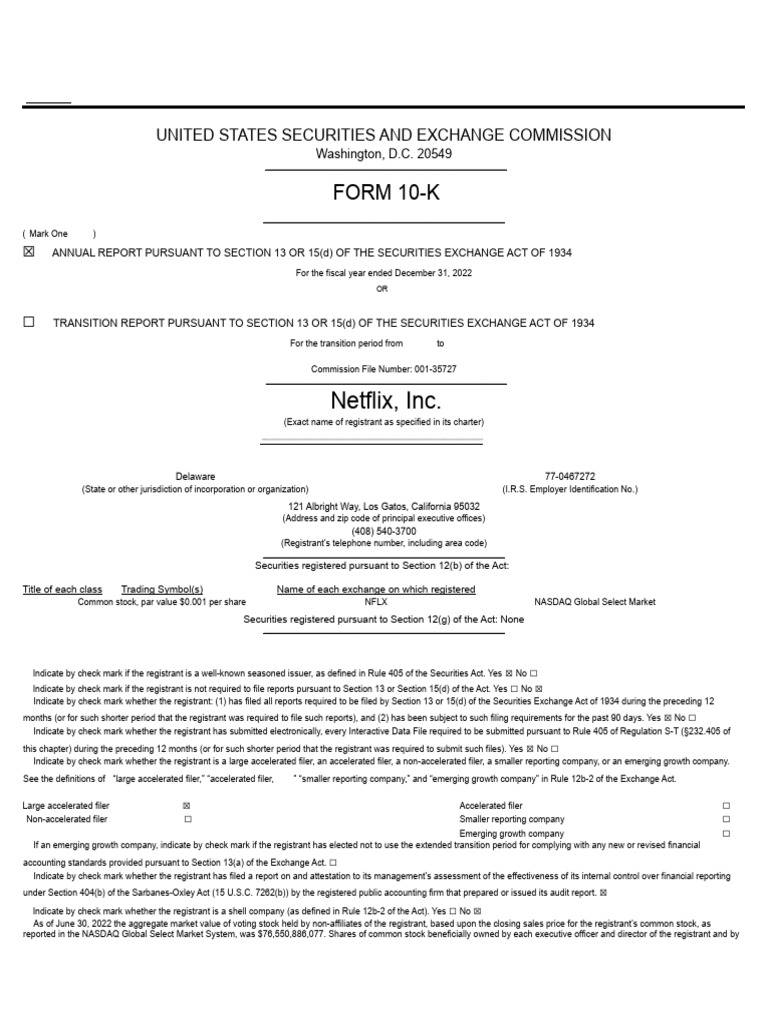 Netflix Ar 2022 | PDF