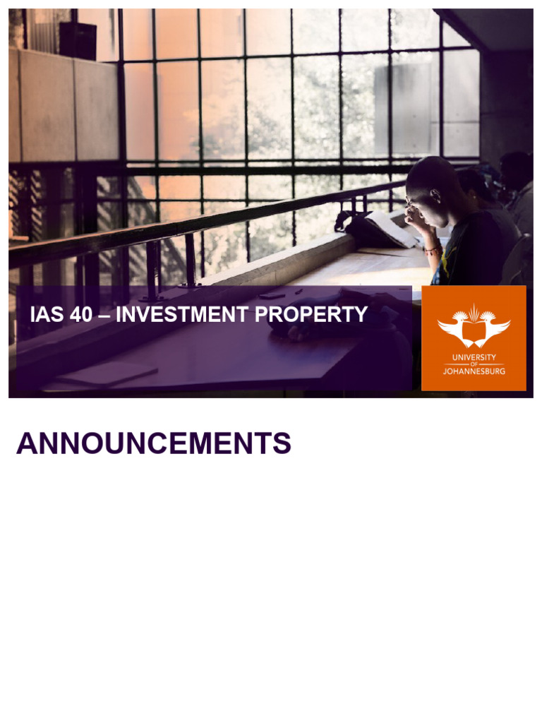 Unit 3 - (IAS 40) Investment Property (2018) - Student Version | PDF