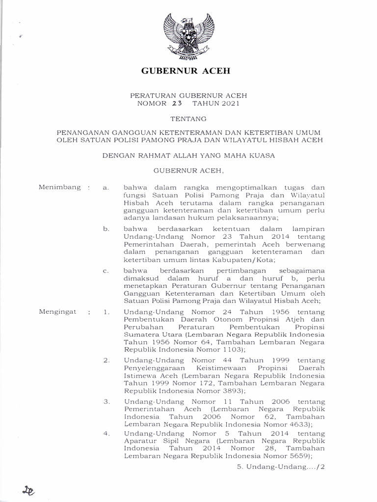 Gubernur Aceh | PDF