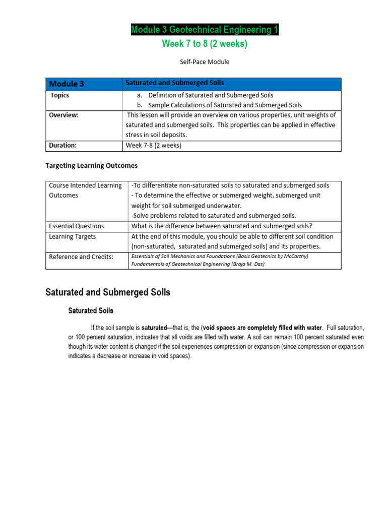 Module-3-Geotechnical-Engineering-BSRE-1st-23-24 | PDF