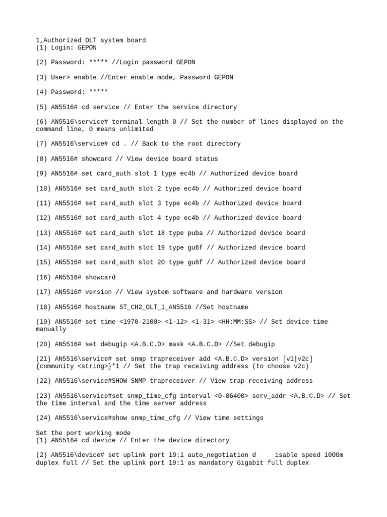 AN5516 Commands | PDF