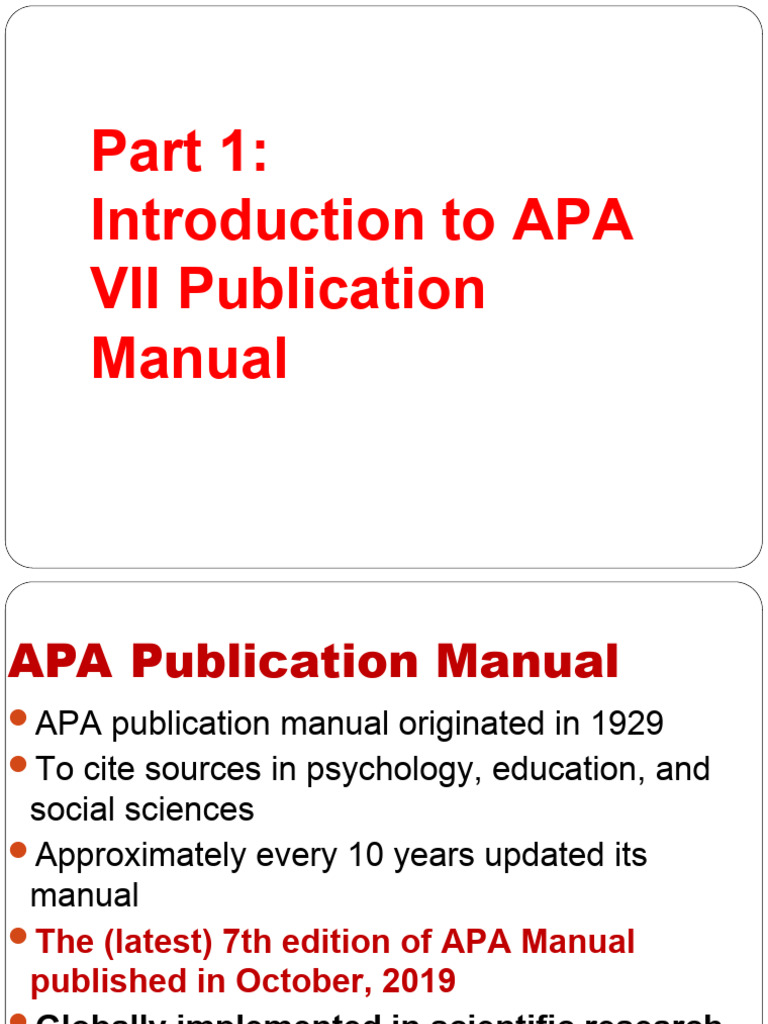 Basics of APA 7-1 | PDF