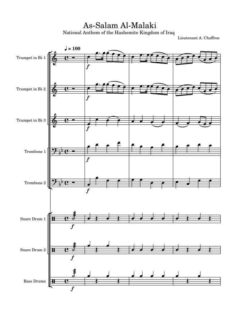 As-Salam Al-Malaki A Chaffron | PDF | Musical Instruments