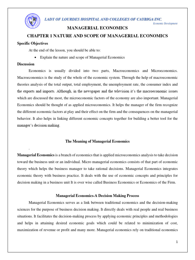 Managerial Economics | PDF