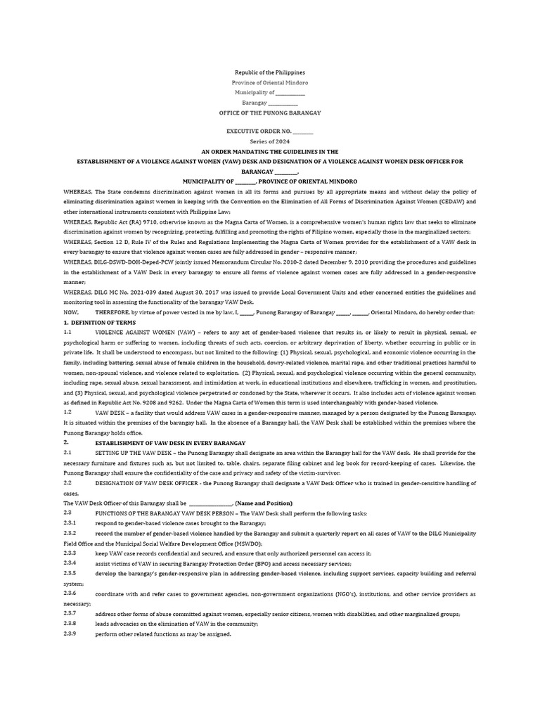 BARANGAY-VAW-DESK | PDF