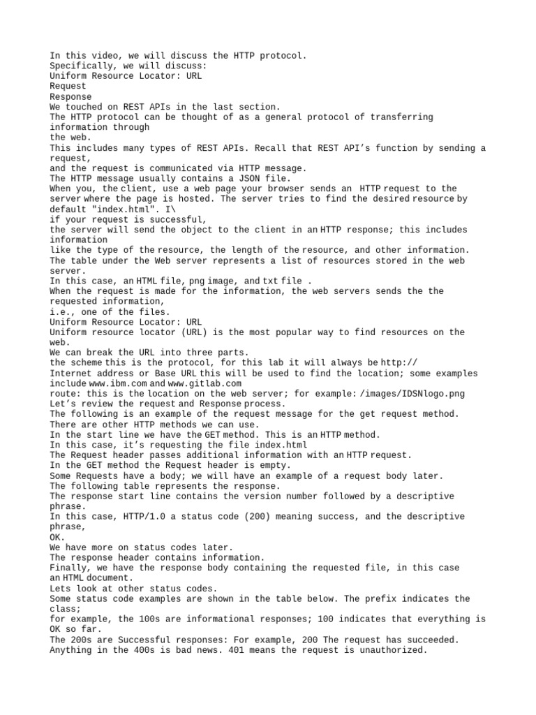 DE - 2.5.2.1 - Rest APIs and HTTP Requests - Part 1-En | PDF DE - 2.5.2.1 - Rest APIs and HTTP Requests - Part 1-En | PDF