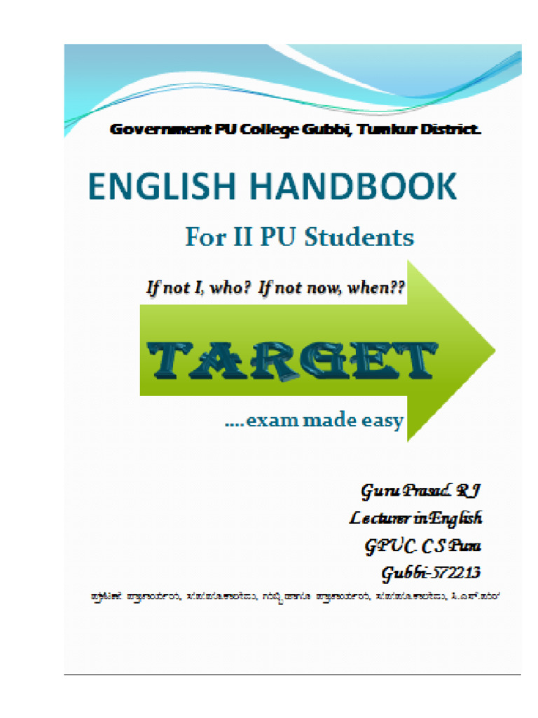 English Handbook Gpuc Gubbi | PDF
