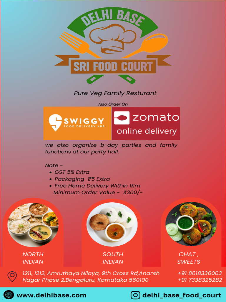 Delhi Base Restaurant Menu | PDF